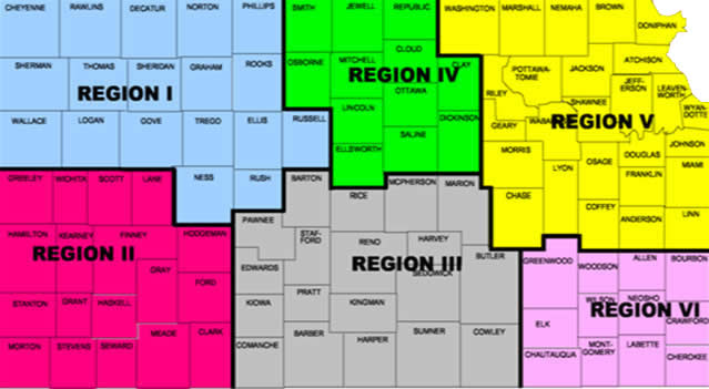 Kansas Counties Index Map